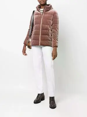 Geox Velvet-effect Puffer Jacket