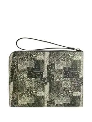 GIUSEPPE ZANOTTI Paisley Print Leather Pouch
