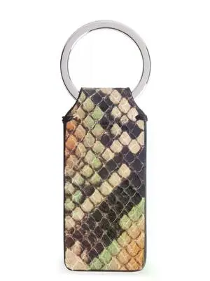 GIUSEPPE ZANOTTI Bernaard Leather Keyring Brown