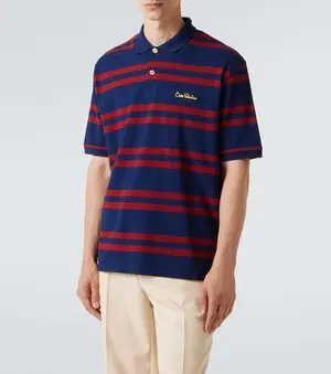 Valentino Garavani Chez Striped Cotton Polo Shirt