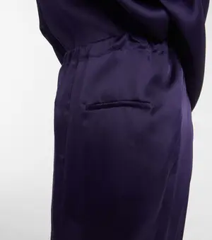 Khaite Chenton Silk Organza Maxi Skirt Amethyst - Blue