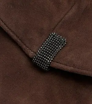 Brunello Cucinelli Monili Suede Gloves - Brown