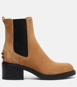 TOD'S Suede Chelsea Boots - Beige