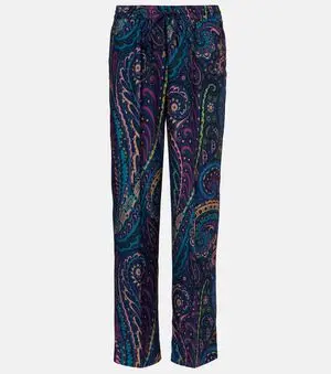 Etro Printed Straight Leg Trousers - Multicoloured