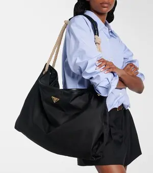 Prada Marinier Large Re-nylon Shoulder Bag - Black
