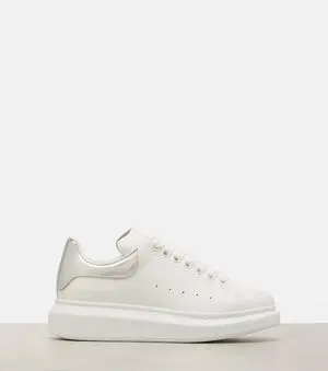 Alexander McQueen Oversized Leather Sneakers - White
