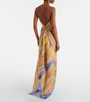Etro Printed Silk Midi Dress - Multicoloured
