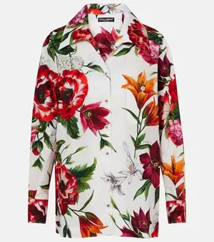Dolce & Gabbana Floral Cotton Oversized Shirt - Multicoloured