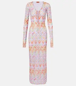 Missoni Chevron Tulle Beach Dress - Multicoloured