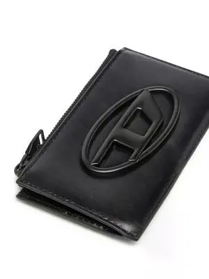 DIESEL® 1dr Logo-plaque Cardholder - Black