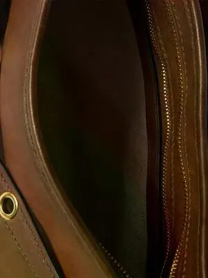 Miu Miu Aventure Leather Shoulder Bag - Brown