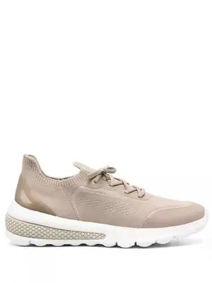 Geox Spherica Sport Sneakers With Panelled Design And Chunky Rubber Sole - Neutrals