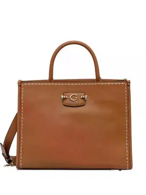 Guess Logo Lettering Tote Bag - Brown