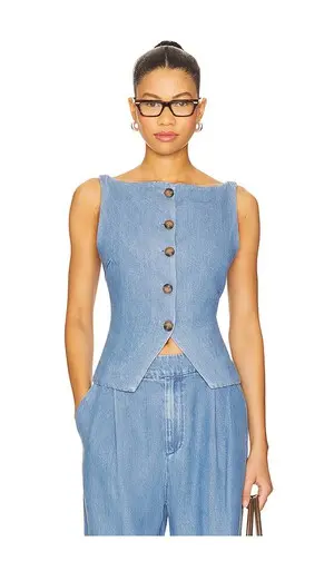 LOVERS AND FRIENDS Agathe Vest Top - Blue