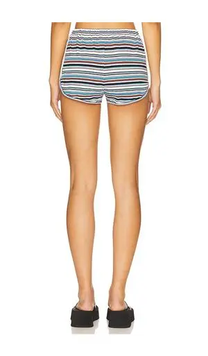 LOVERS AND FRIENDS Striped Knit Shorts - Blue