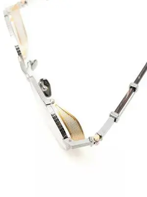 Balmain Brigade Round-frame Optical Glasses - Silver