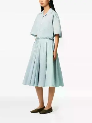 AMI Paris Corolla Midi Skirt - Blue