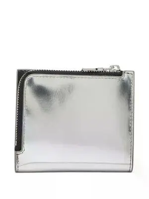 DIESEL® 1dr Metallic Zippered Wallet - Silver
