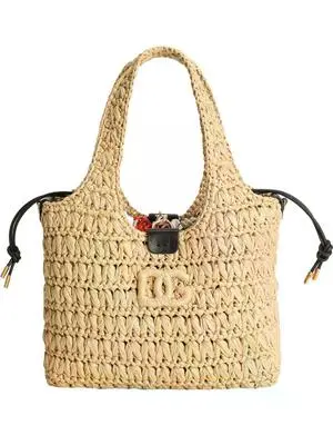 Dolce & Gabbana Woven Raffia Tote Bag