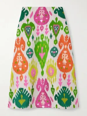 MARTA FERRI Embroidered Maxi Skirt - Multi
