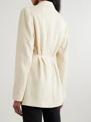 JOSEPH Gibellina Amelot Belted Jacquard Blazer