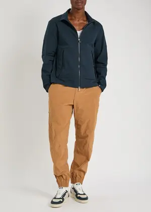 Moncler Dauno Seersucker Zip-up Shirt Jacket