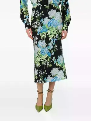 Moschino Floral Print Midi Skirt