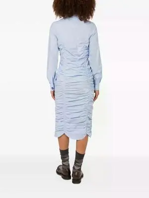 Moschino Ruched Button-down Midi Dress