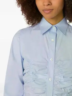 Moschino Ruched Button-down Midi Dress