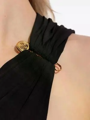 Versace Asymmetrical One-shoulder Cropped Top