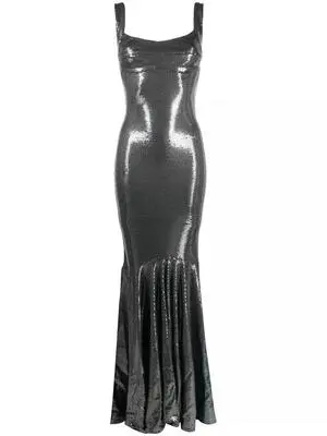 ATU BODY COUTURE Sequinned Sleeveless Gown - Grey