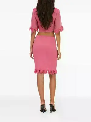 ROTATE BY BIRGER CHRISTENSEN Cropped Blouse With Ruffle Detail