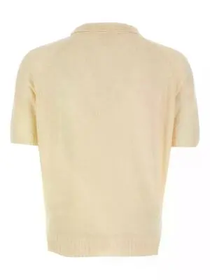 MA'RY'YA Bouclé Polo Shirt - Yellow
