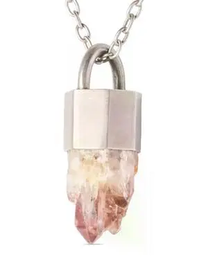 PARTS OF FOUR Tone Quartz Stone Pendant Necklace - Silver
