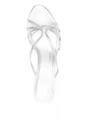 AeydĒ Abby Leather Heeled Sandals - Silver
