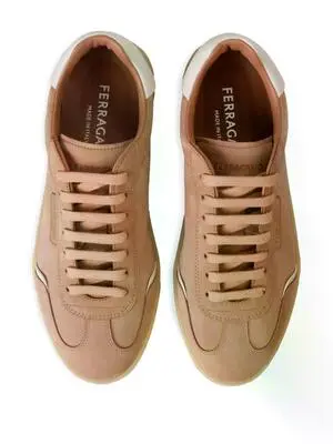 FERRAGAMO Low-top Sneakers With Contrasting Accents - Pink