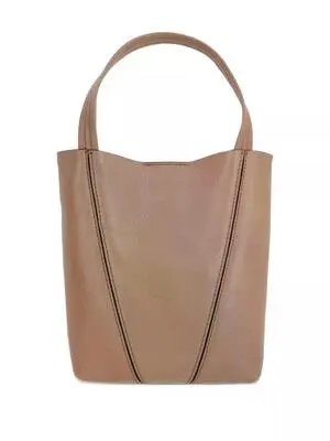 Chloé Small Grained Leather Tote Bag - Brown