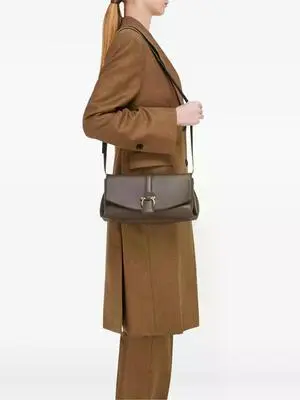 FERRAGAMO Small Front Flap Shoulder Bag - Grey