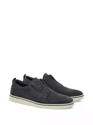 FERRAGAMO Suede Slip-on Sneakers - Grey