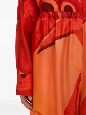 FERRAGAMO Silk Palazzo Trousers