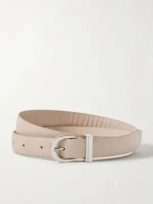 Khaite Luna Leather Belt - Neutrals