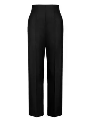 Alberta Ferretti Tailored Wool-blend Trousers - Black