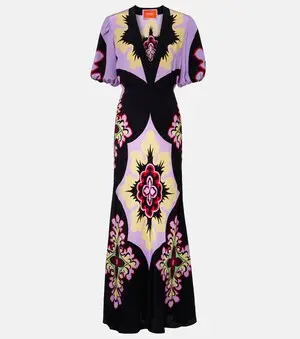 La DoubleJ Marlene Silk Crepe De Chine Maxi Dress - Multicoloured