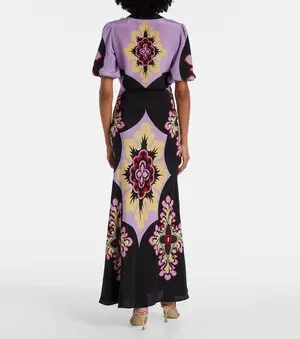 La DoubleJ Marlene Silk Crepe De Chine Maxi Dress - Multicoloured