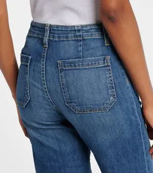 NILI LOTAN Florence Mid-rise Flared Jeans In Classic Wash