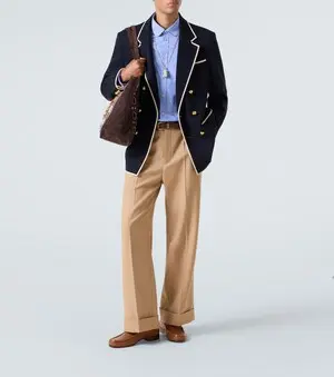 Valentino Garavani Wool Jersey Double-breasted Blazer