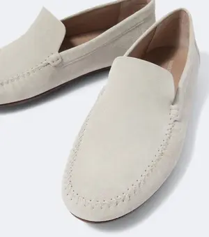 Manolo Blahnik Alder Suede Loafers - Grey