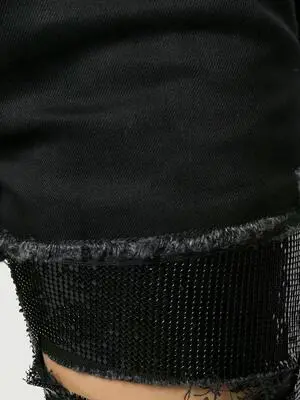 Saint Laurent Sequin Embellished Ripped Skinny Jeans