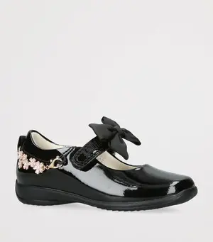 LELLI KELLY Patent Leather Ophelia Shoes With Bow And Chain Detailing