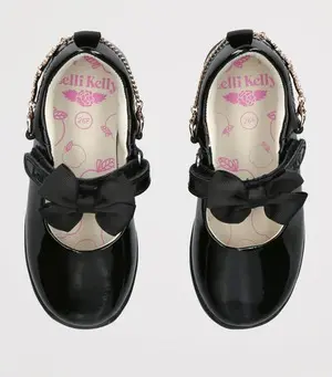 LELLI KELLY Patent Leather Ophelia Shoes With Bow And Chain Detailing